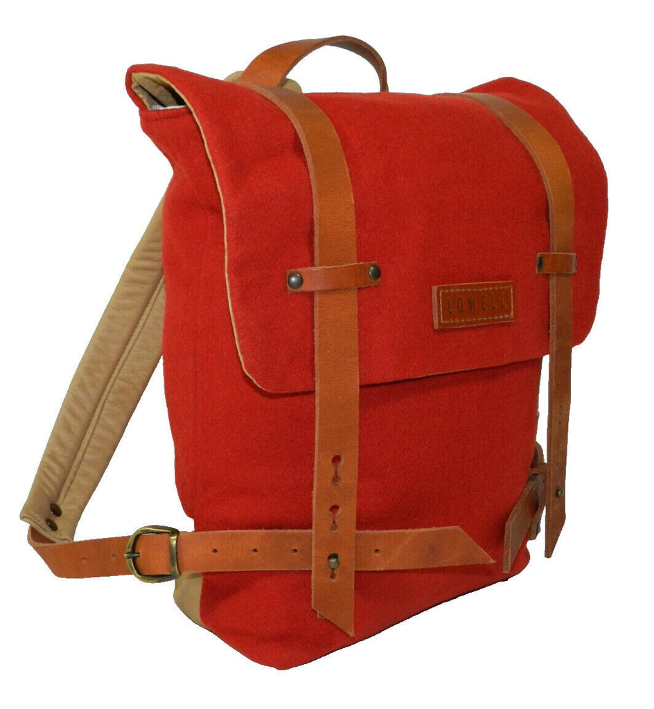 Overland Red Wool And Leather Backpack – Shop-Uniques-Unlimited