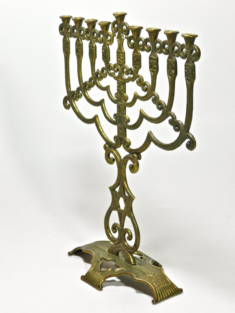 Vintage Brass Bronze Menorah Israel – Shop-Uniques-Unlimited