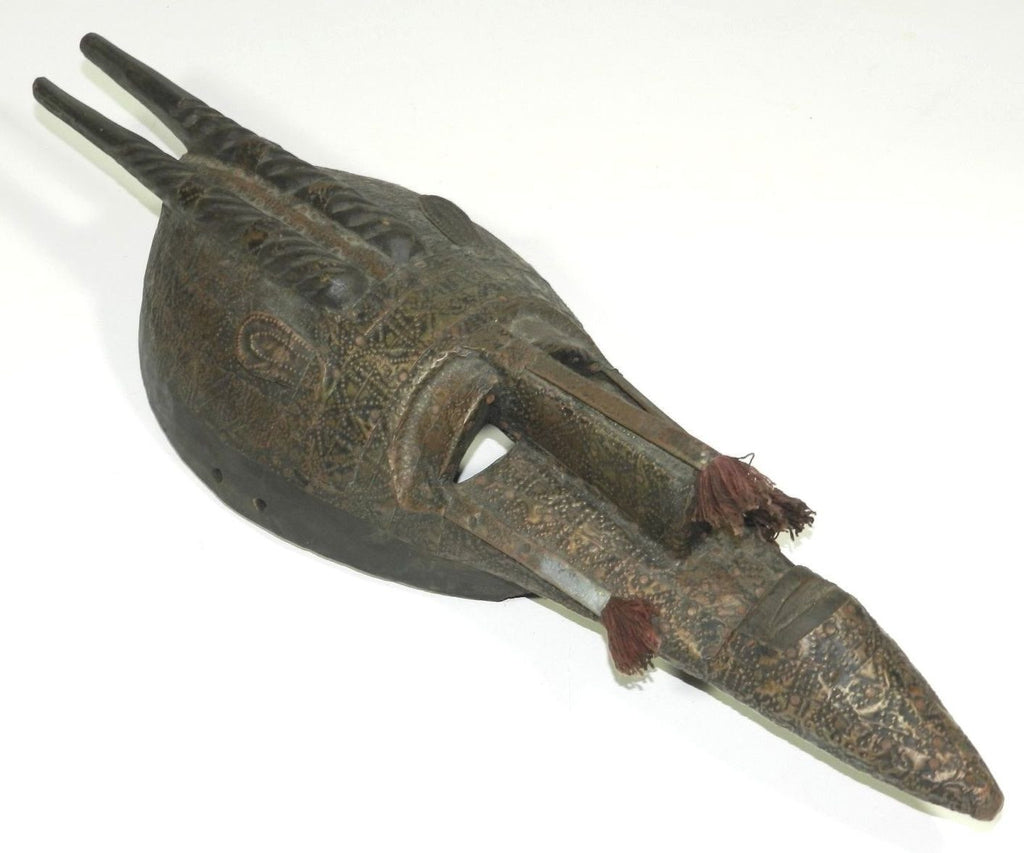 Mask African Tribal Art Carved Wood And Metal – Shop-Uniques-Unlimited