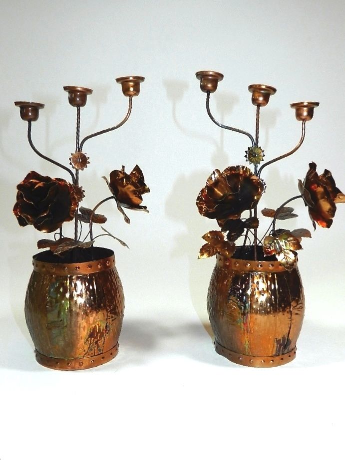 Copper Barrel Music Box Candle Holder Pair – Shop-Uniques-Unlimited