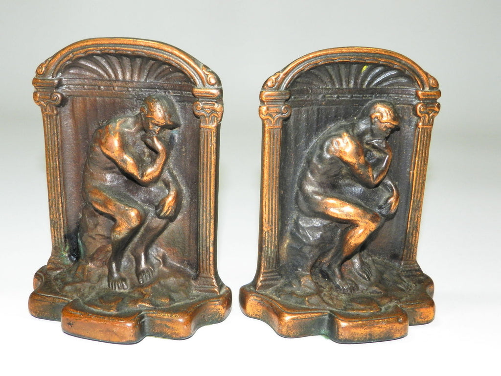 Bookends The Thinker Cast Metal Pair – Shop-Uniques-Unlimited