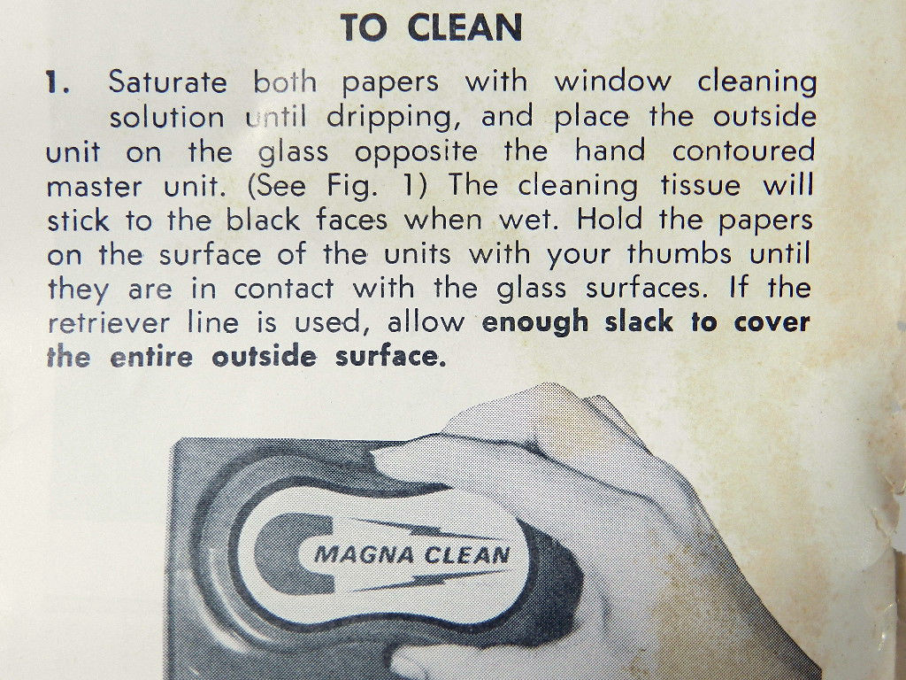 Vintage Magna Cleaning Kit Two Sided Magnetic Window Cleaner – Shop ...