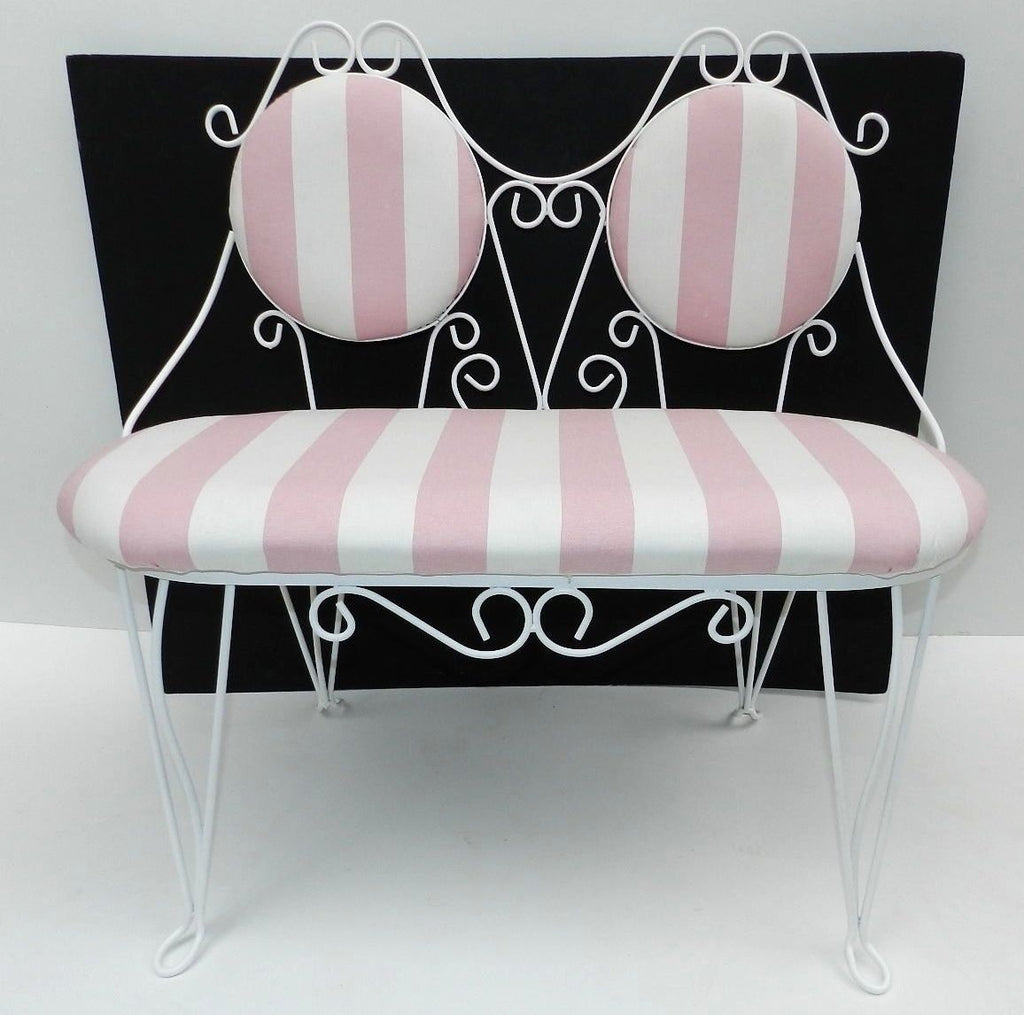 Vintage Wrought Iron Double Bench Seat Ice Cream Parlor Chair – Shop ...