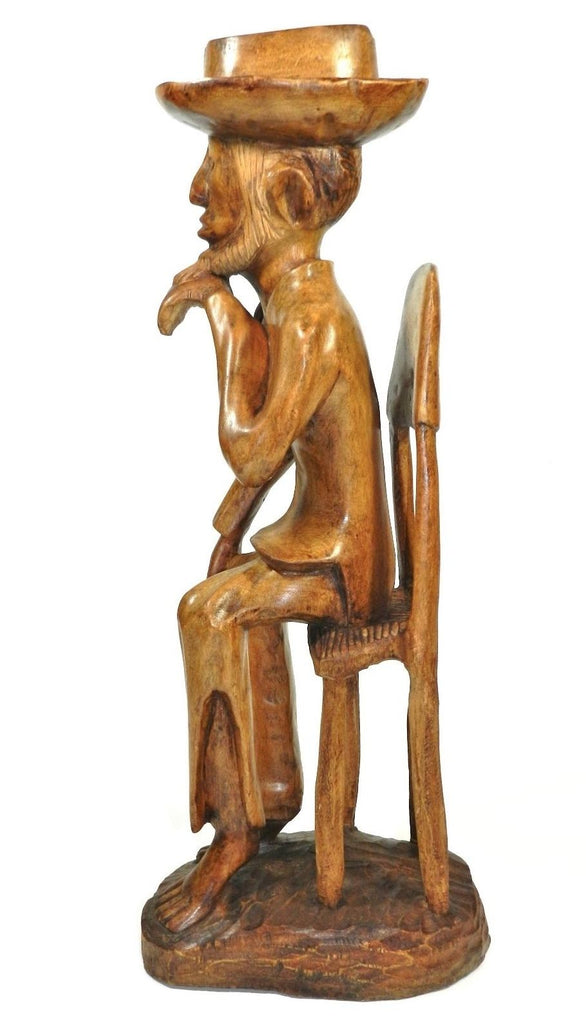 Man Sculpture Wood Wooden Hand Carved – Shop-Uniques-Unlimited