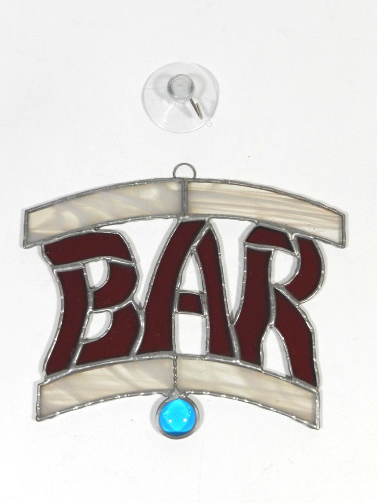 Vintage Bar Sign Leaded Stained Glass Sun Catcher – Shop-Uniques-Unlimited