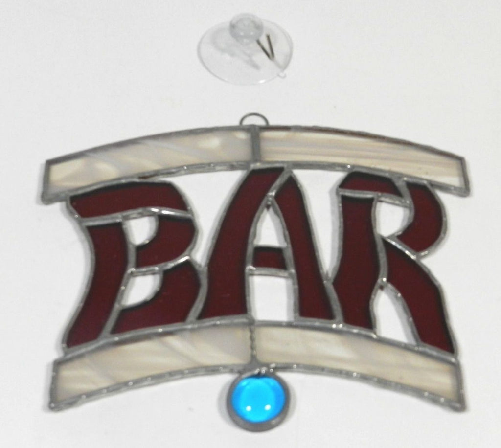 Vintage Bar Sign Leaded Stained Glass Sun Catcher – Shop-Uniques-Unlimited