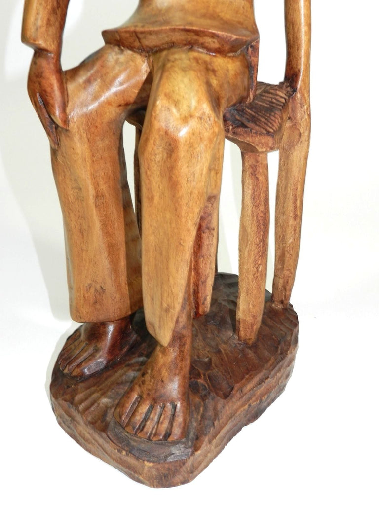 Man Sculpture Wood Wooden Hand Carved – Shop-Uniques-Unlimited