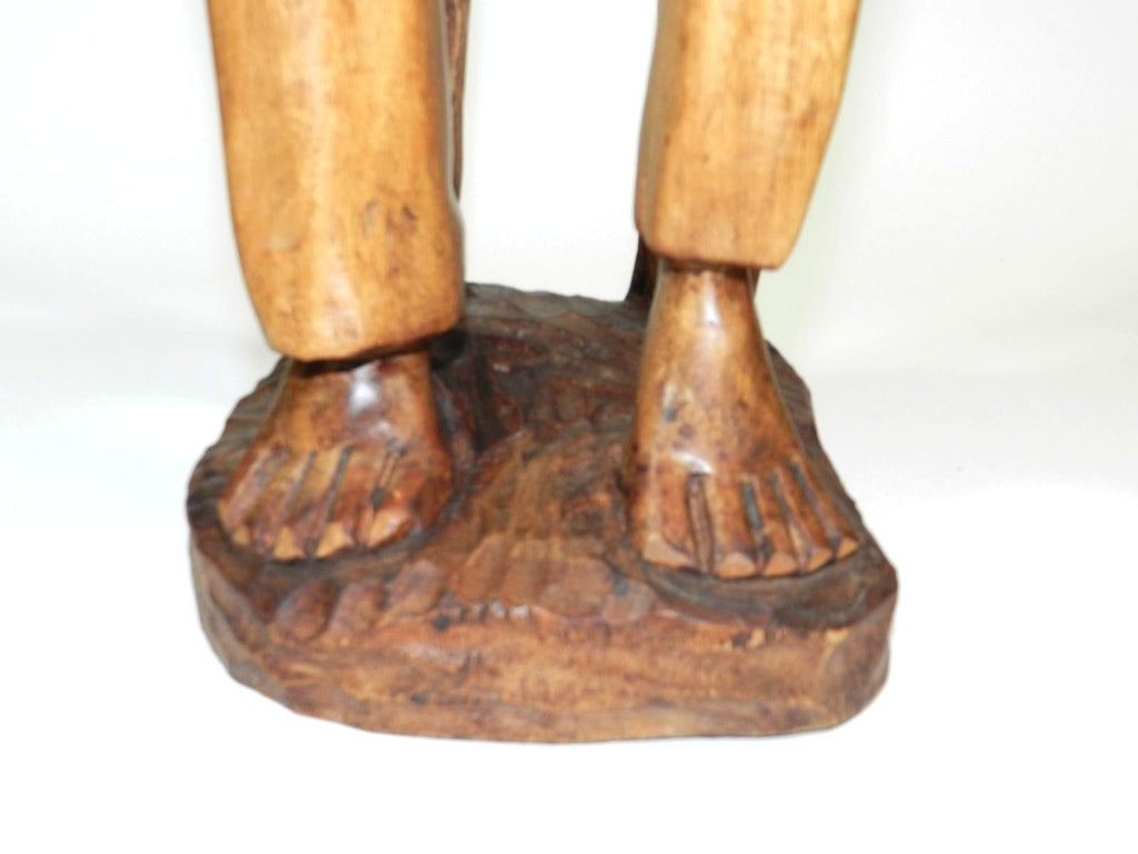 Man Sculpture Wood Wooden Hand Carved – Shop-Uniques-Unlimited